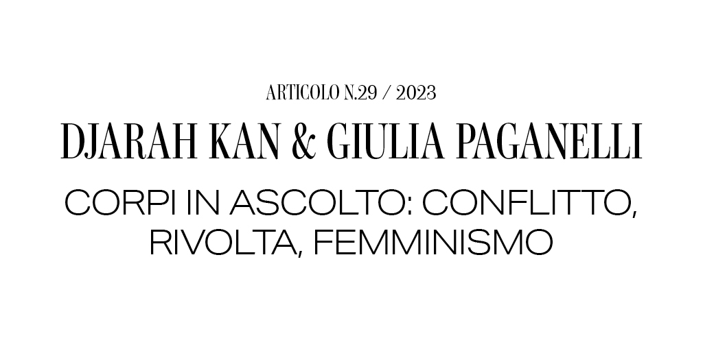 CORPI IN ASCOLTO, G. Paganelli, D. Kan | The Italian Review