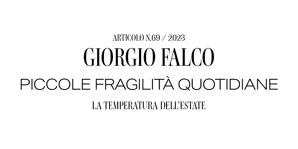 La temperatura dell'estate, Giorgio Falco | The Italian Review